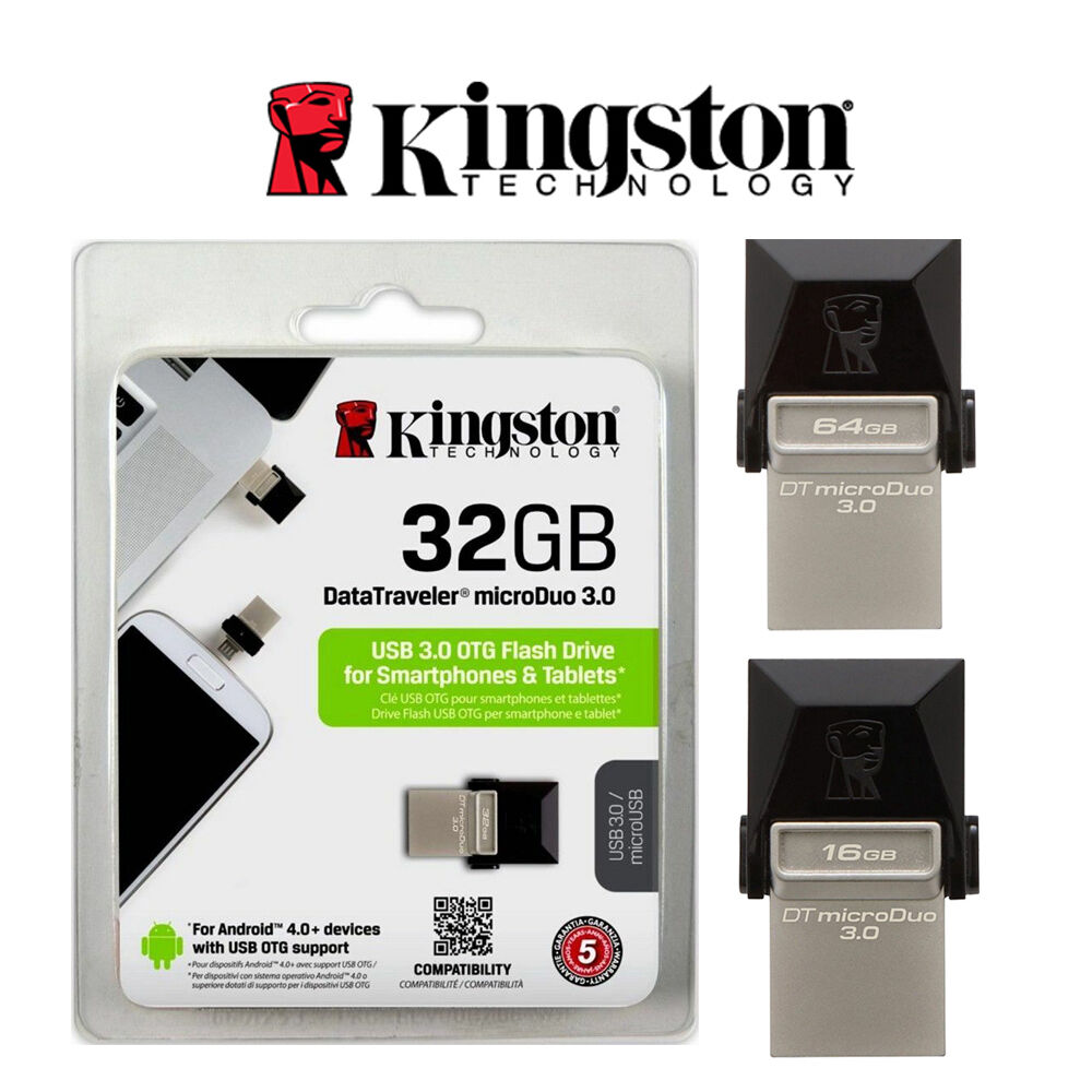 Micro USB Drive Kingston Data Traveler MicroDuo USB Flash Drive OTG ...