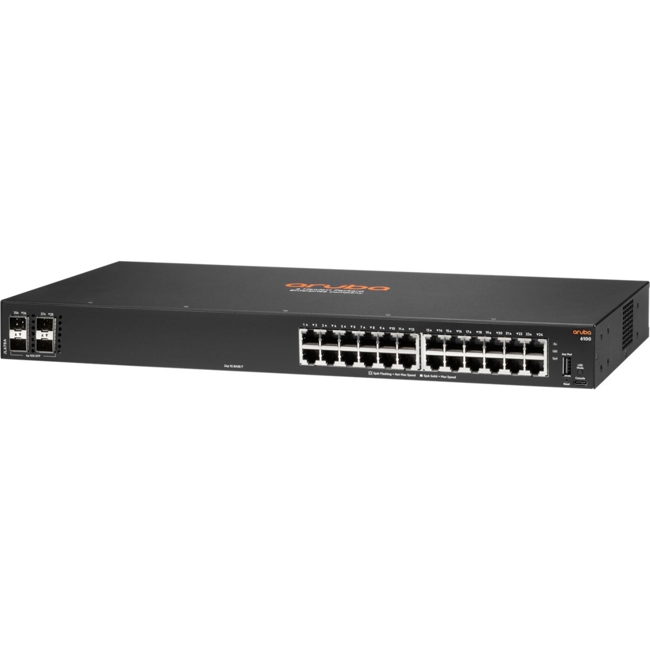 Aruba 6100 24 Ports Ethernet Switch - Gigabit Ethernet, 10 Gigabit ...