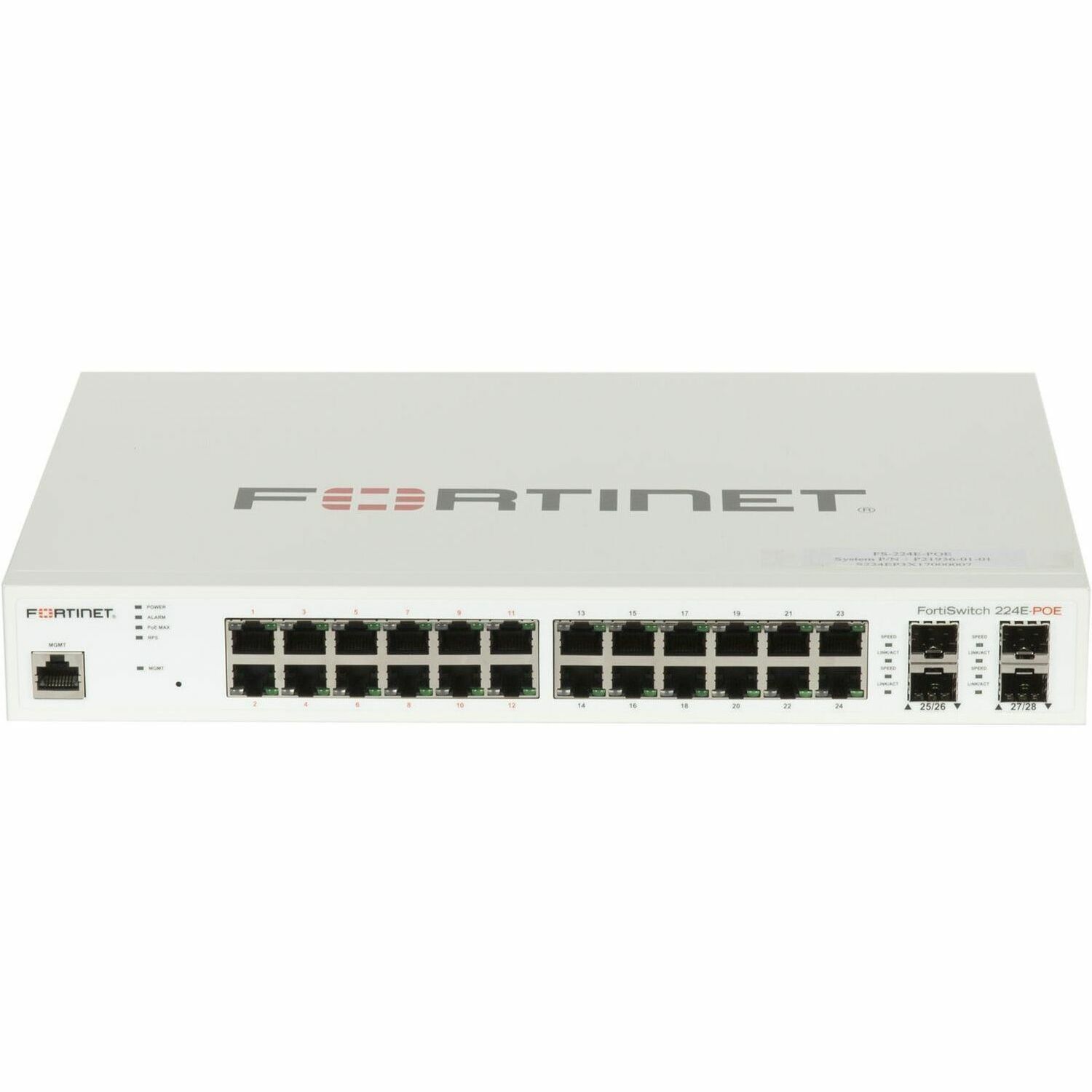 FortiGate switch controller compatible PoE+ switch with 24 x GE RJ45 ports