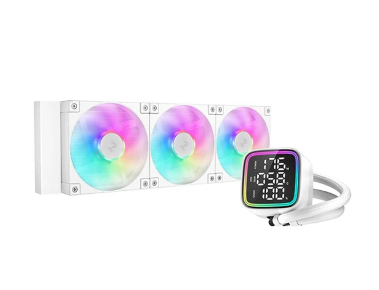 DeepCool LD360 WH Liquid Cooler 360mm 5th Gen Pump 3400 RPM AIO Real ...