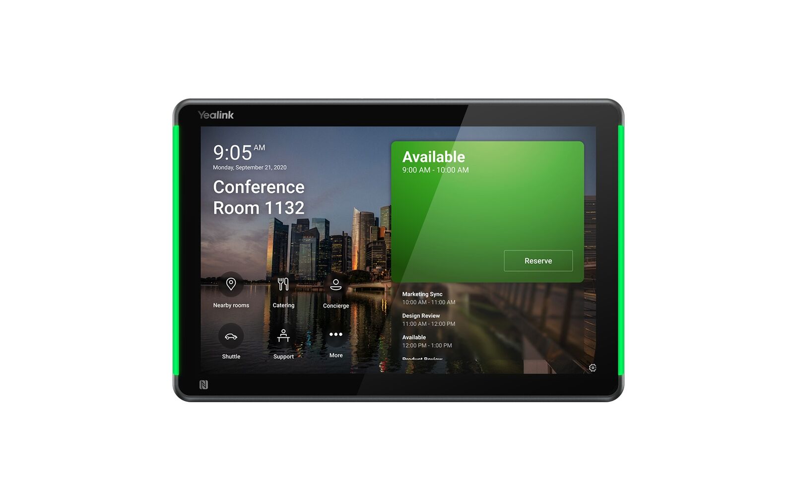 Yealink RoomPanel Plus E2- Black Android 13 OS Touch Screen Scheduler ...