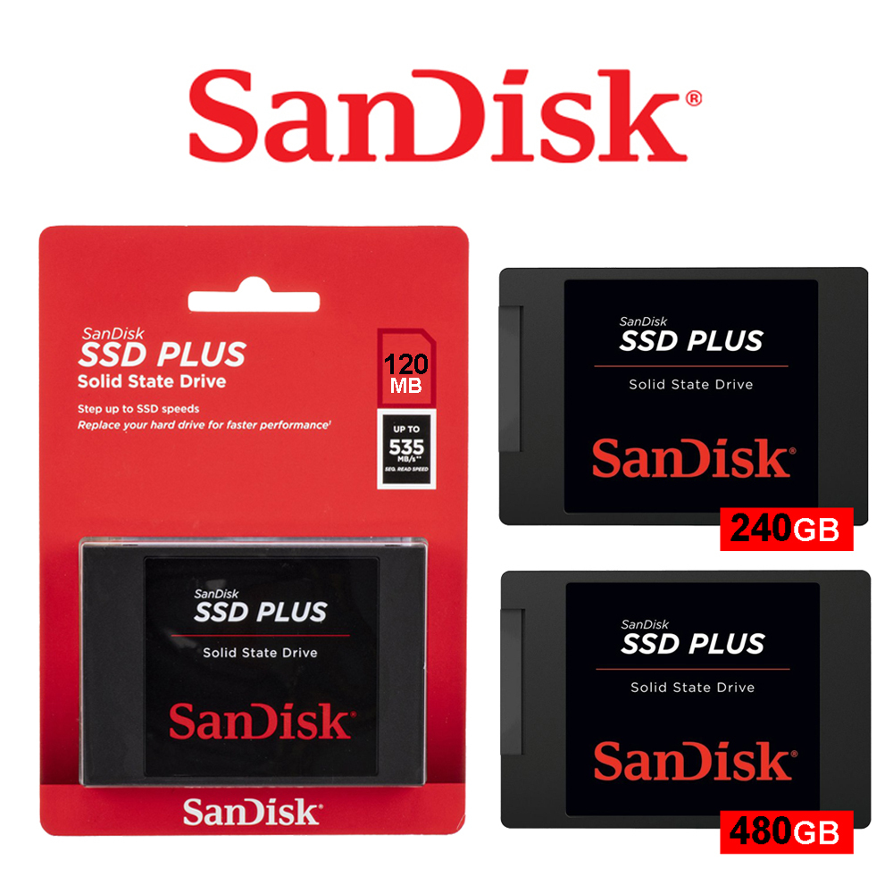 Sandisk SSD Plus Internal Solid State Drive Laptop 2.5" SATA III 530MB/s